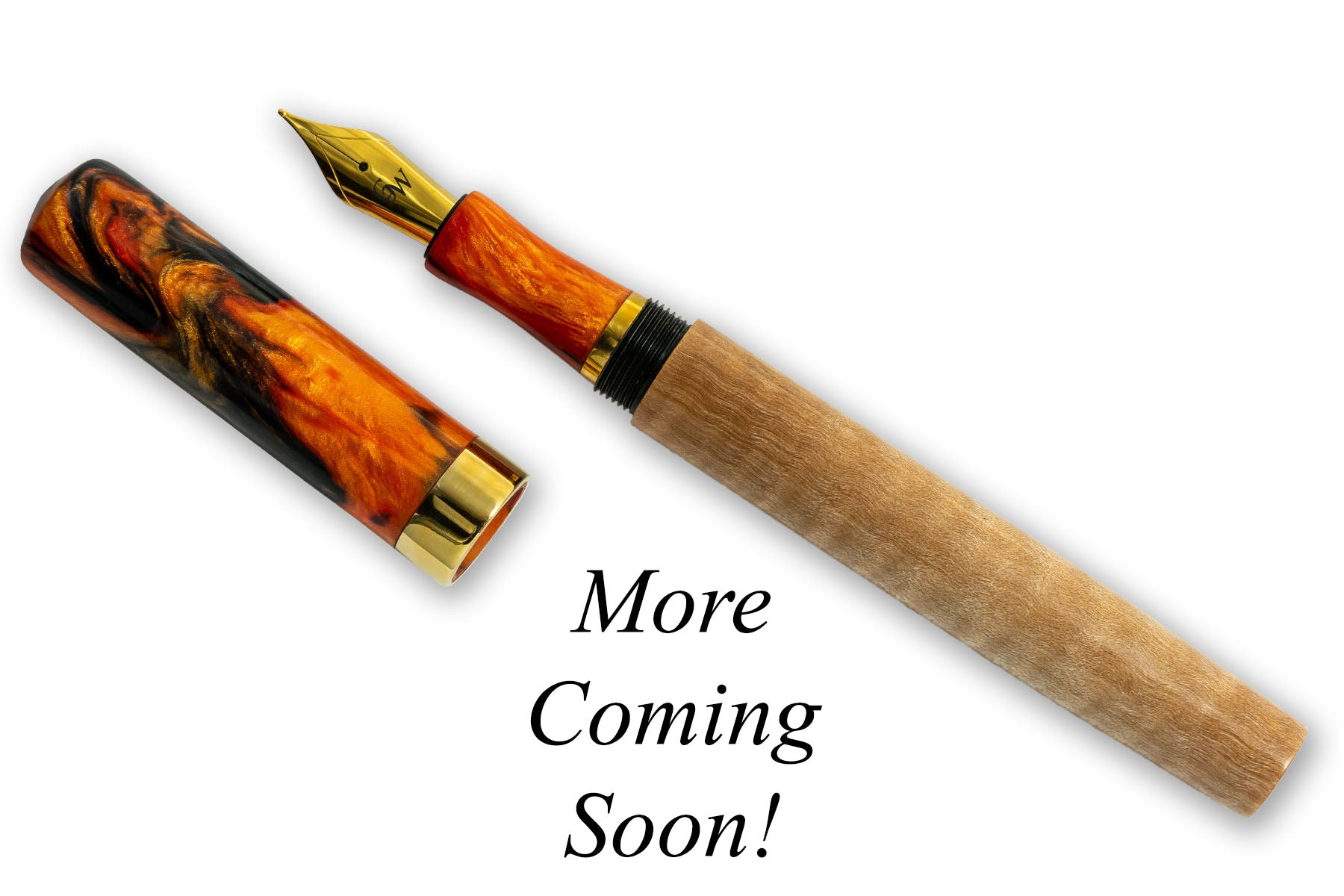 GW Sunburst Fountain Pen - Curly Maple – GW Pens